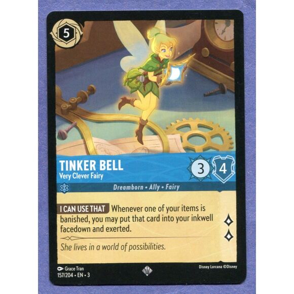 Disney | Toys | 224 Disney Lorcana Card Into The Inkland 57 Tinker Bell ...